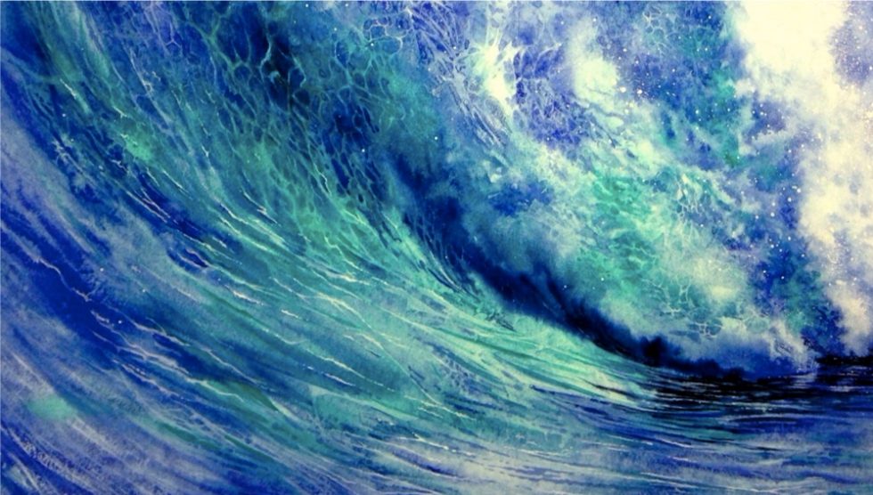 Arty tip of the Month – how to create wave shapes in watercolour ...